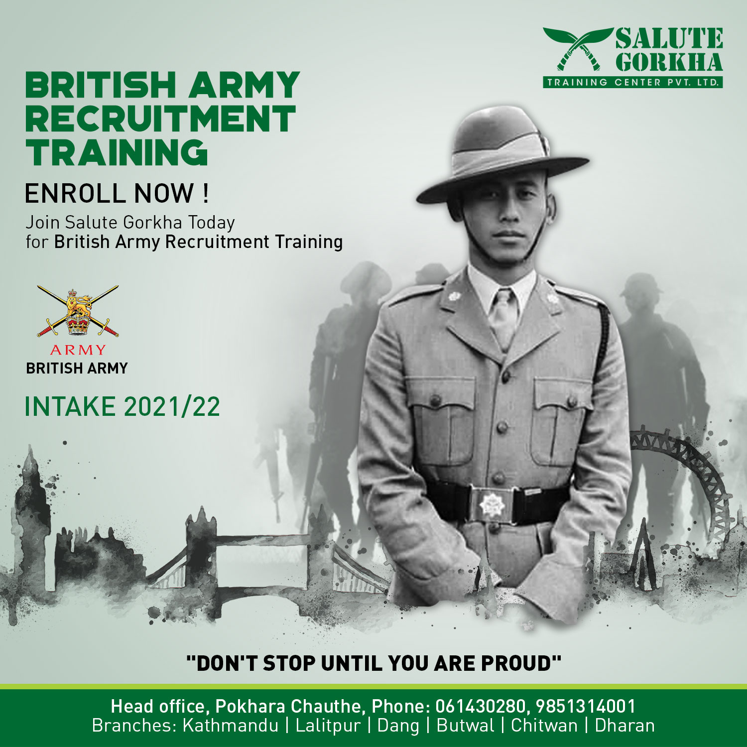 British Gurkha and Singapore Police RI 2022 new criteria